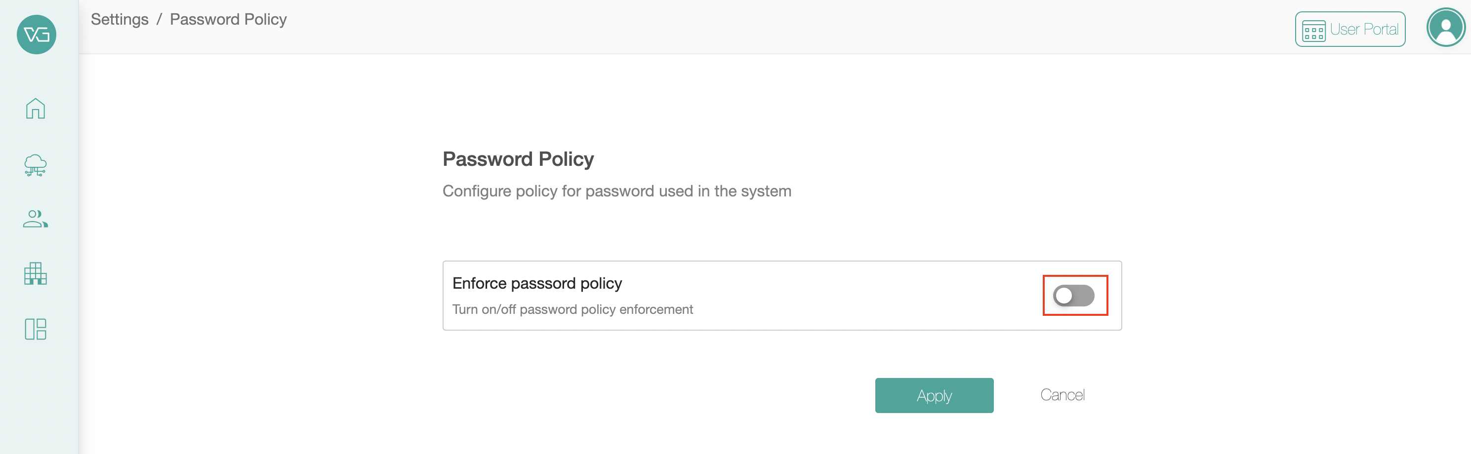 Password policy – VertexGraph